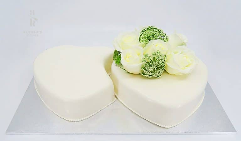 Two Hearts Wedding Cake | Custom Cakes by Alyssa's Kitchen