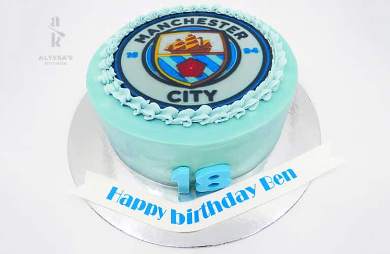 Manchester City Cake | Custom Cake by Alyssa's Kitchen