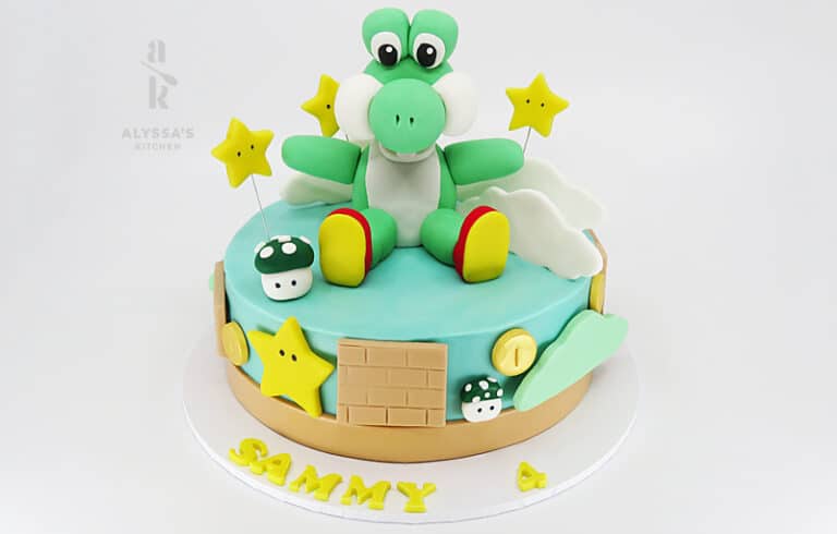 Super Mario World: Yoshi's Cake | Custom Cake By Alyssa's Kitchen
